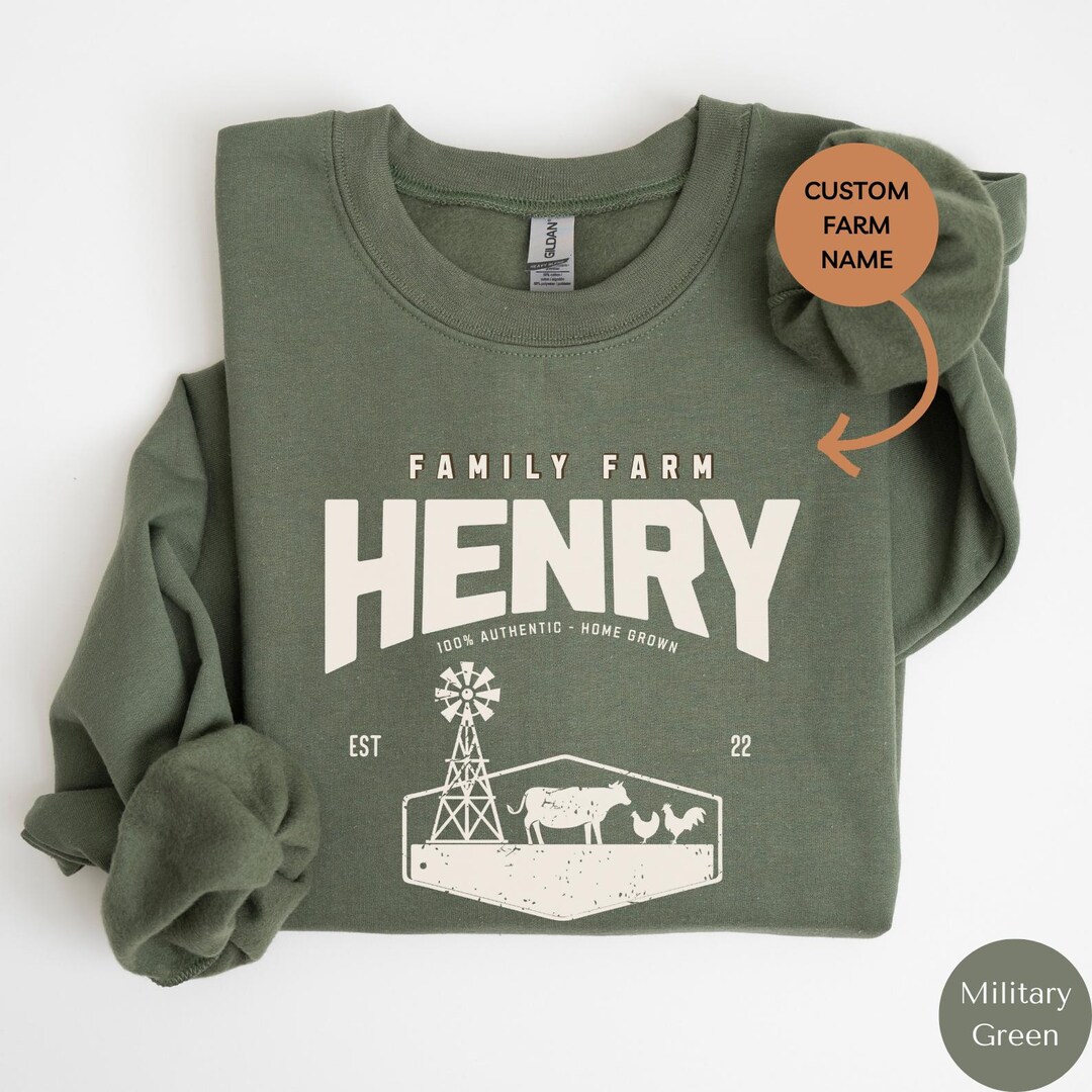 Personalized Family Farm Shirts, Custom Farm Name Sweatshirt, Farming ...
