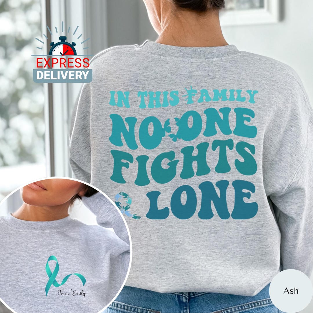 Personalized Tourette Syndrome Awareness Shirt, Teal Ribbon Fighter Tee ...