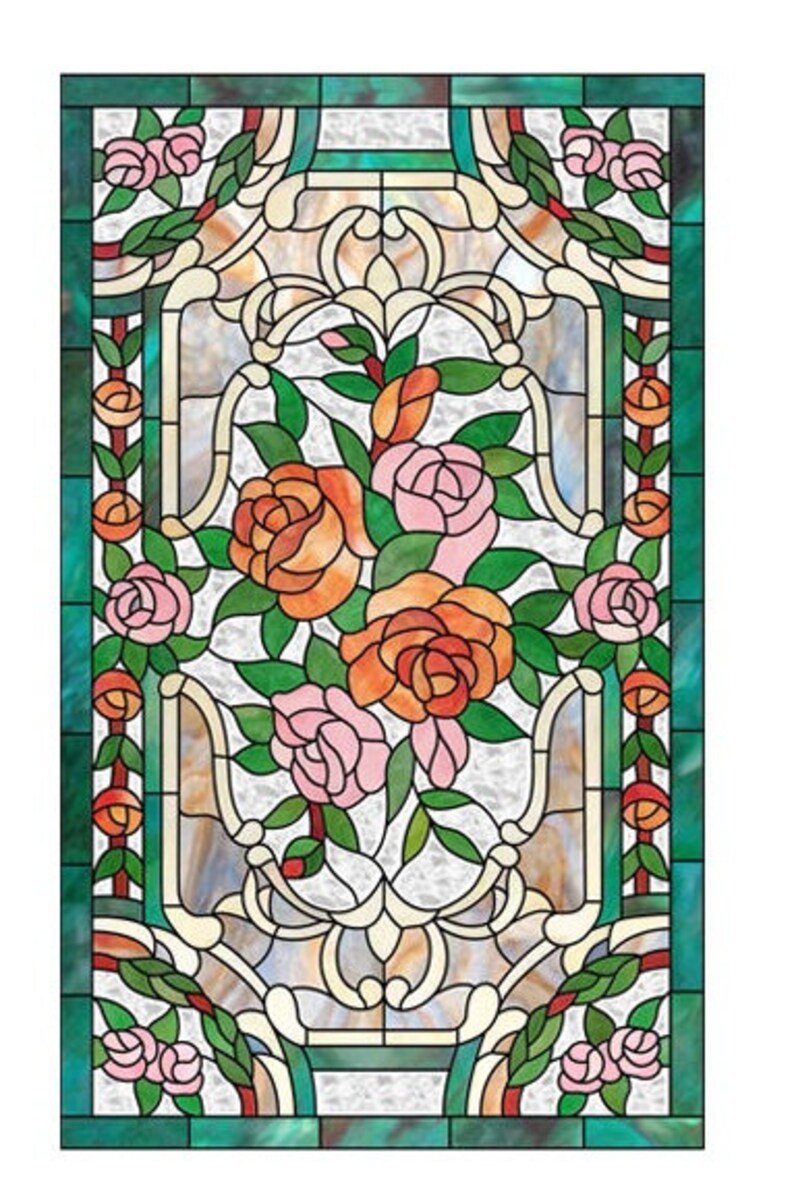 Window Privacy Film, Stained Glass Window Stickers for Home Indoor ...