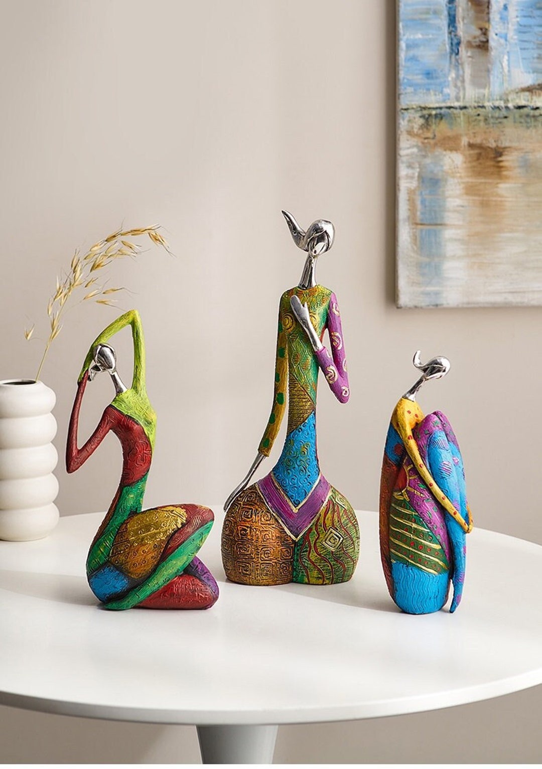 Resin Statue Abstract Art Woman Sculpture Figurines for - Etsy