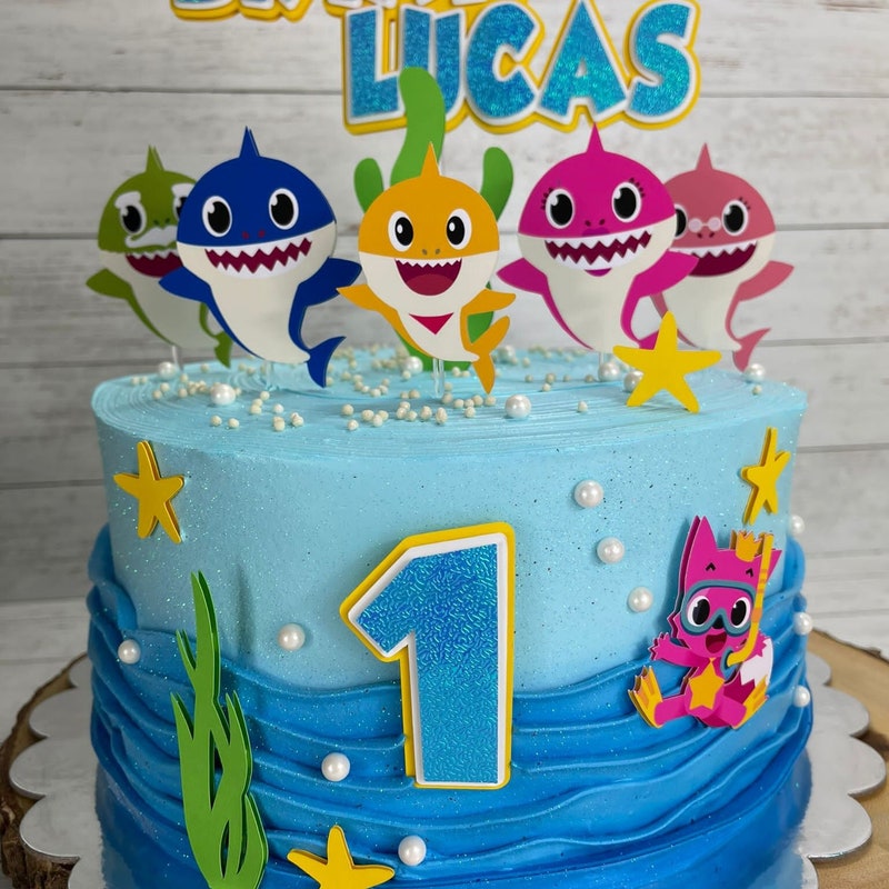 Baby Shark Cake Toppers - Etsy