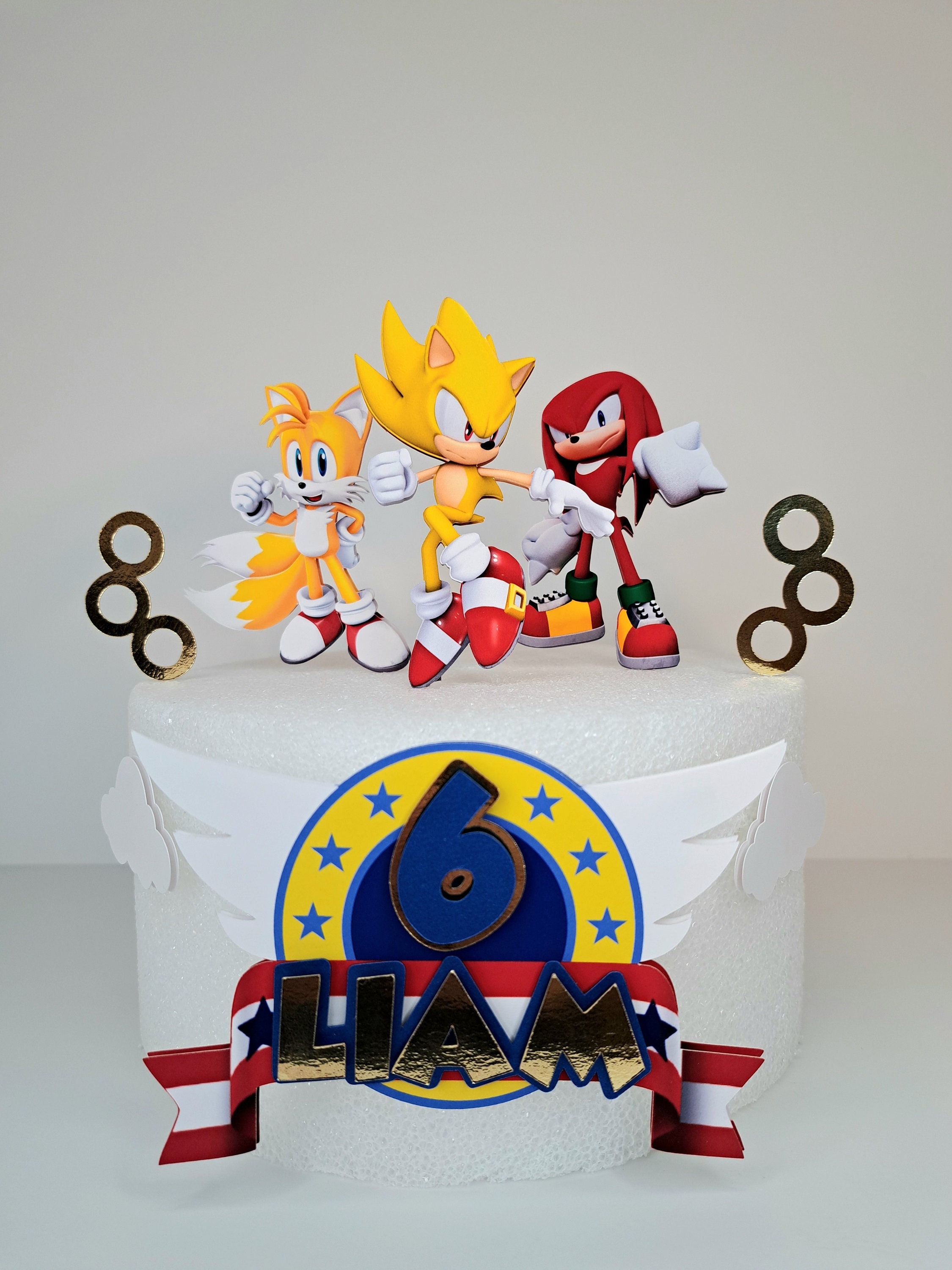 Super Sonic Cake Topper / Super Sonic Birthday / Super Sonic Party ...