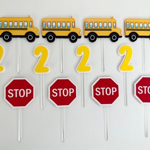 Wheels on the Bus Cupcake Toppers / Wheels on the Bus Party / Wheels on ...