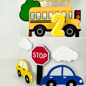 Wheels on the Bus Cake Topper / Wheels on the Bus Party / Wheels on the ...