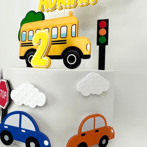Wheels on the Bus Cake Topper / Wheels on the Bus Party / Wheels on the ...