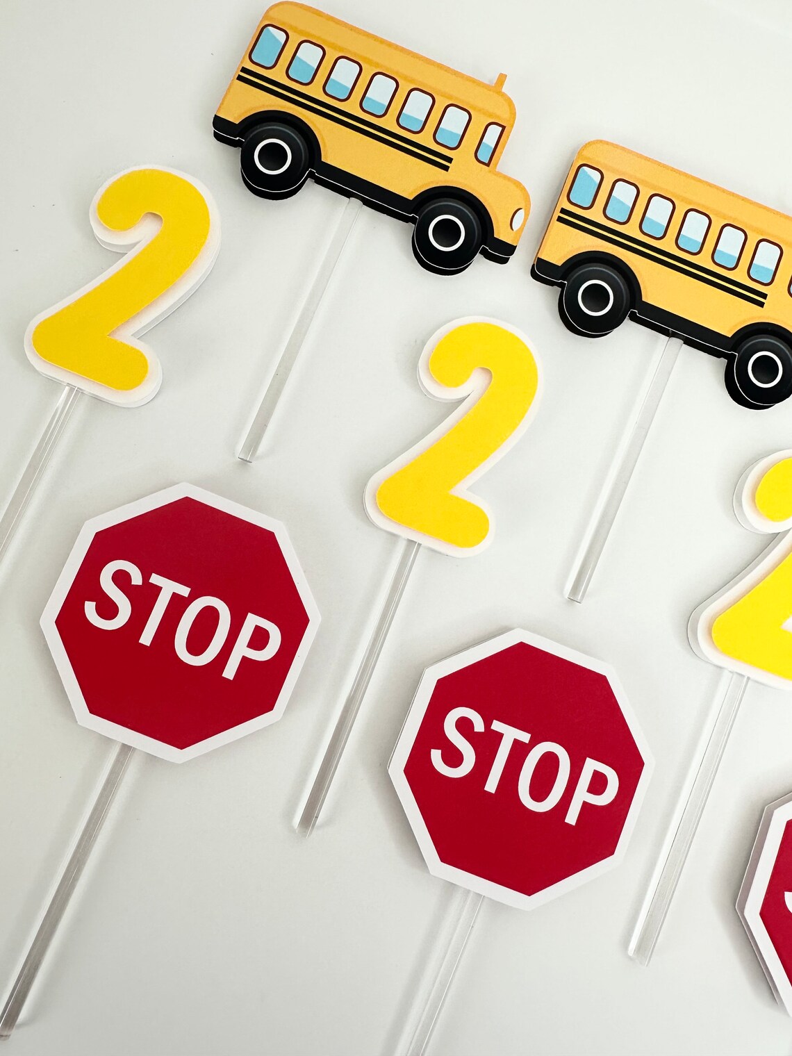 Wheels on the Bus Cupcake Toppers / Wheels on the Bus Party / Wheels on ...