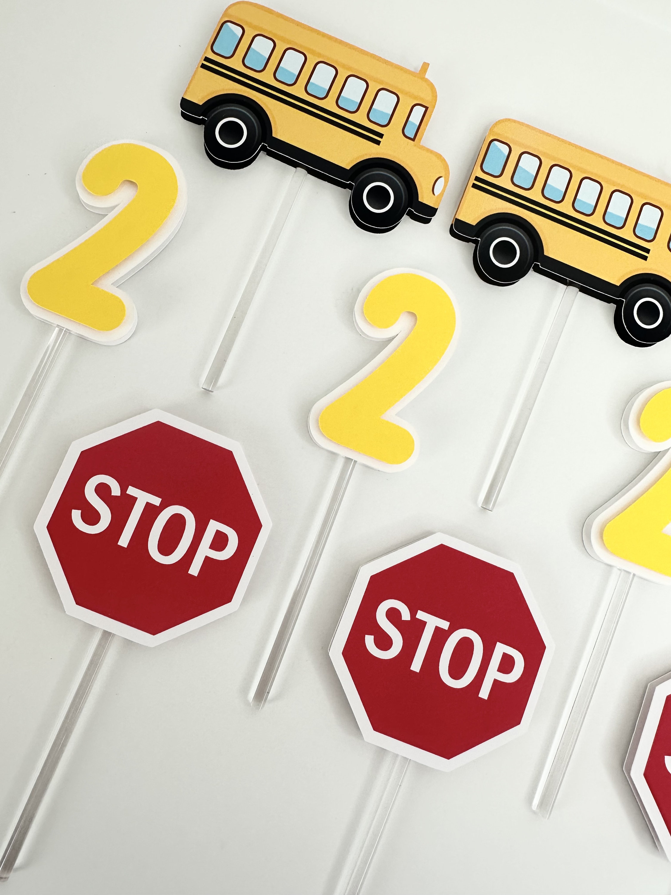 Wheels on the Bus Cupcake Toppers / Wheels on the Bus Party / Wheels on ...