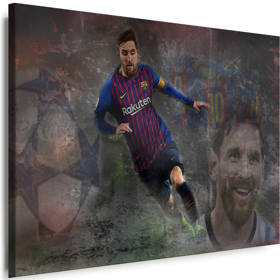 Cuadros en lienzo L. Messi deporte fútbol cuadros de pared arte lienzo ...