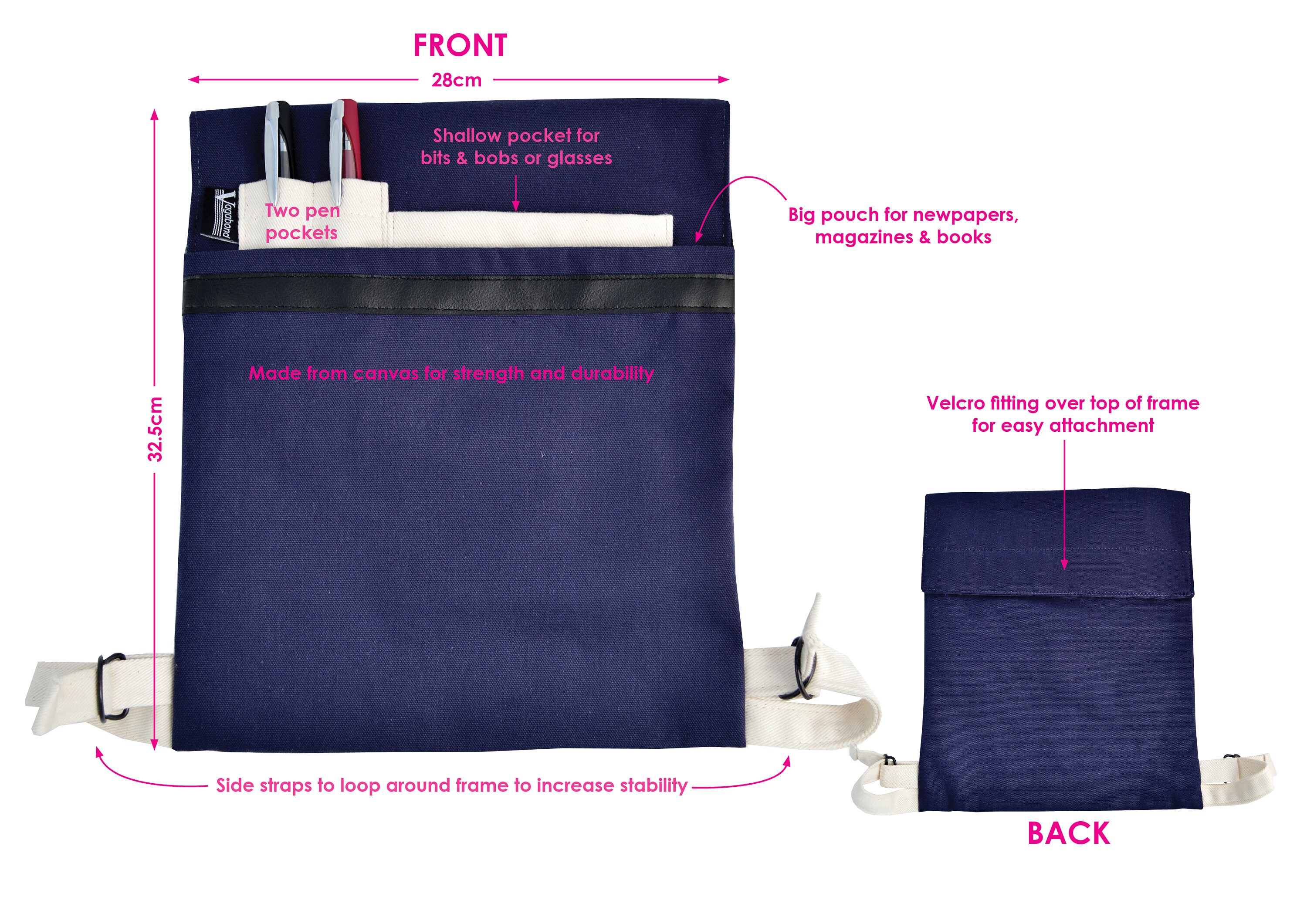 Zimmer Walking Frame Bag Grey - Etsy UK