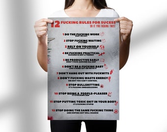 12 Fucking Rules for Success - Etsy Australia