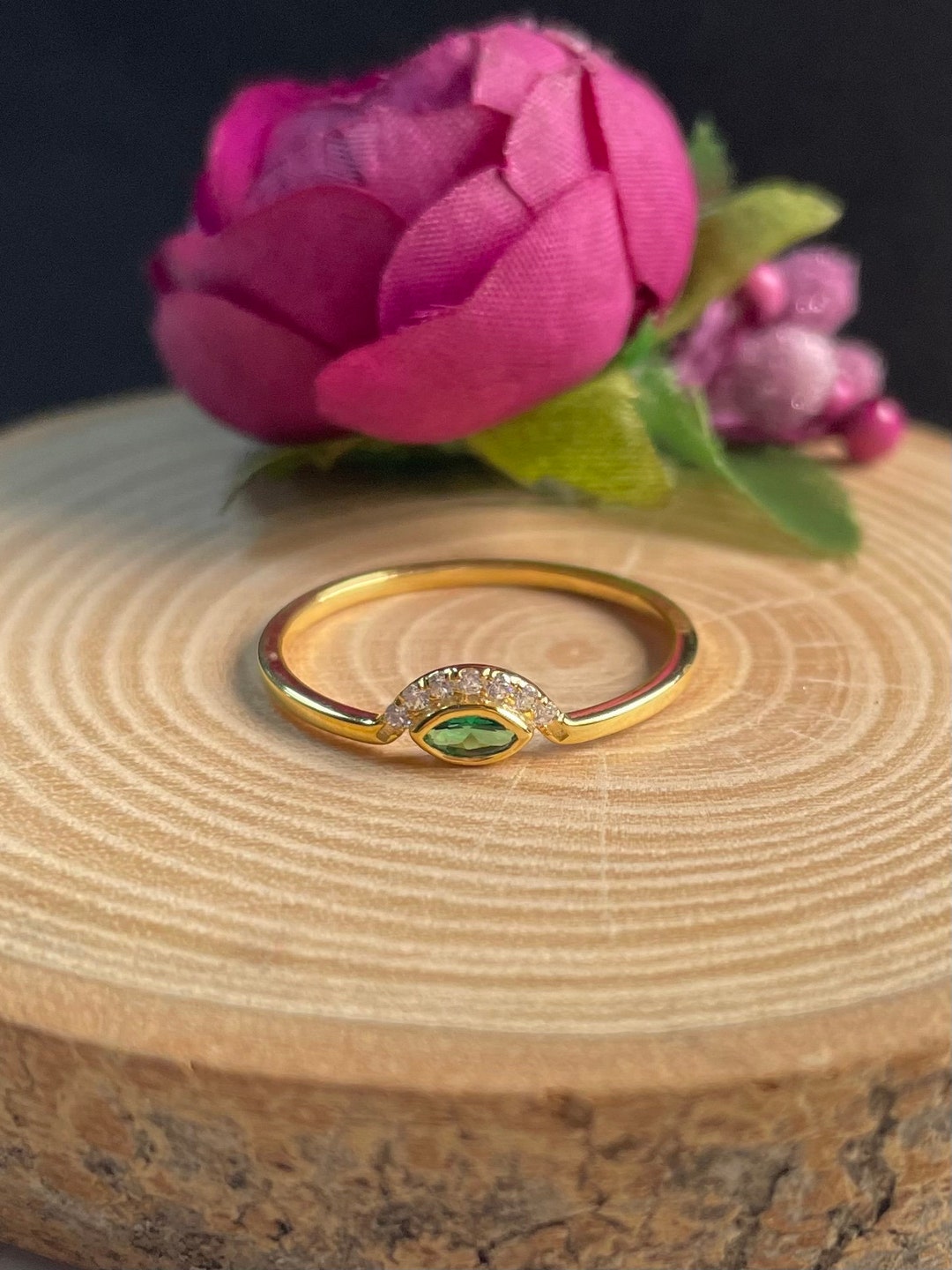 14K Evil Eye Ring, Third Eye Ring Solid Gold, Spiritual Jewelry, Evil ...