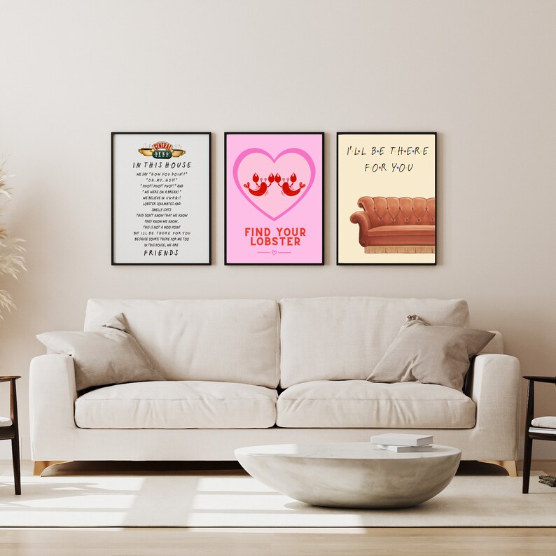Friends TV Show Wall Art, Set of 10 Wall Prints, Ill Be There for You ...