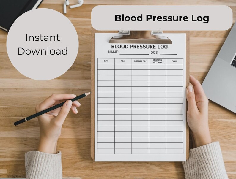 Medication and Blood Pressure Record | Hypertension Monitoring ...