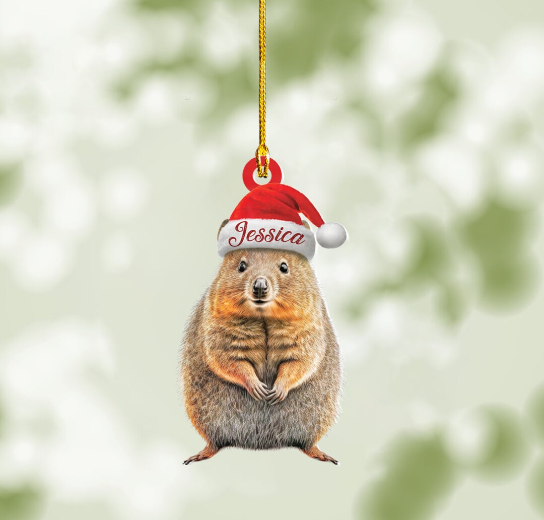 Happy Quokka Ornament Custom Name Quokka Christmas Hanging - Etsy UK