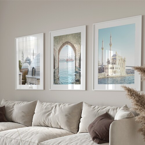 3er Poster Set Bismillah & Elhamdulillah Islamic Murals - Etsy