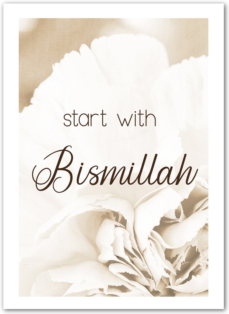 3er Poster Set Start With Bismillah Islamic Murals Islamic Posters and ...