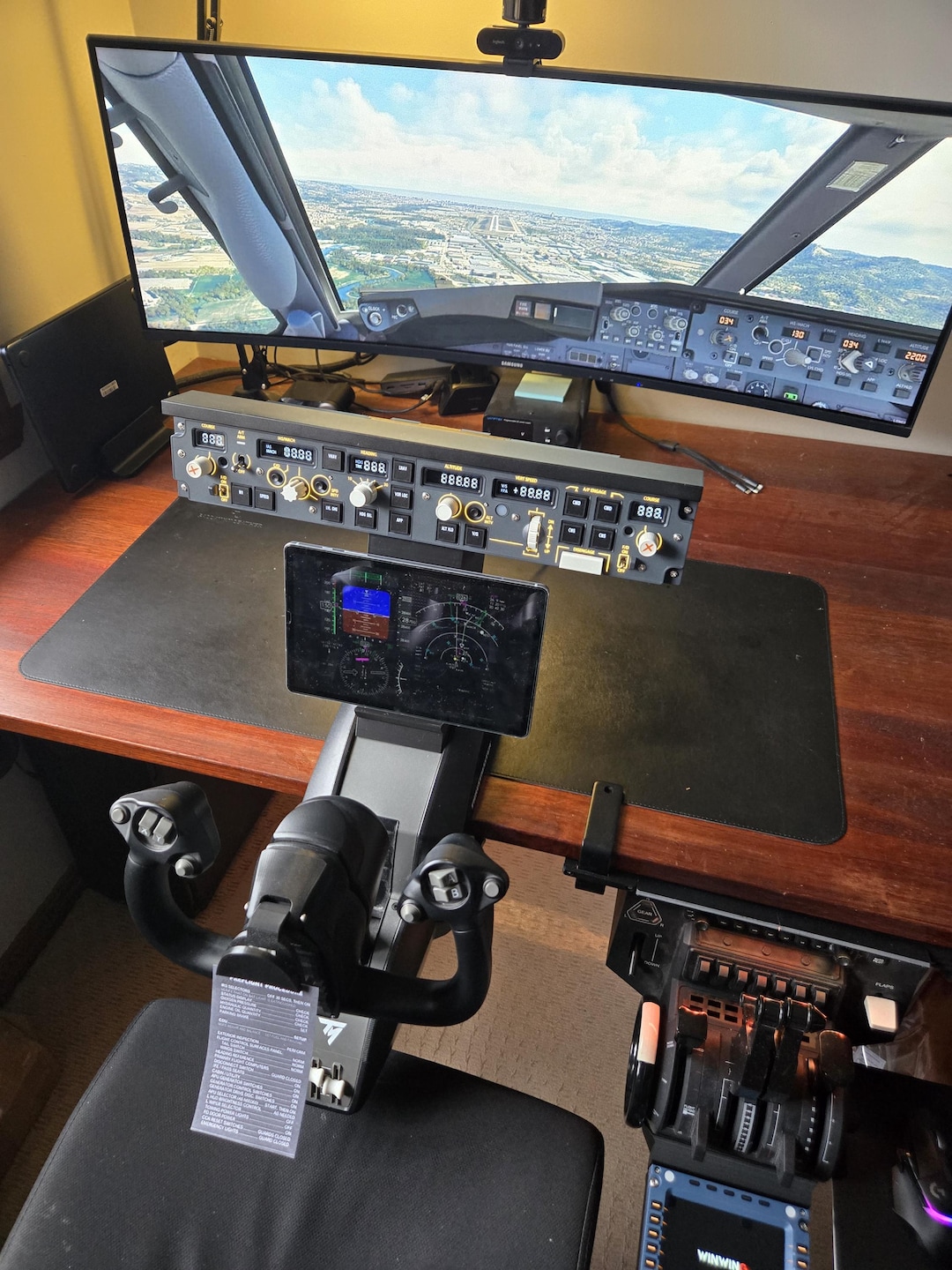 Winwing Boeing PAP and Airbus EFIS Mount for Thrustmaster Pendular Yoke ...