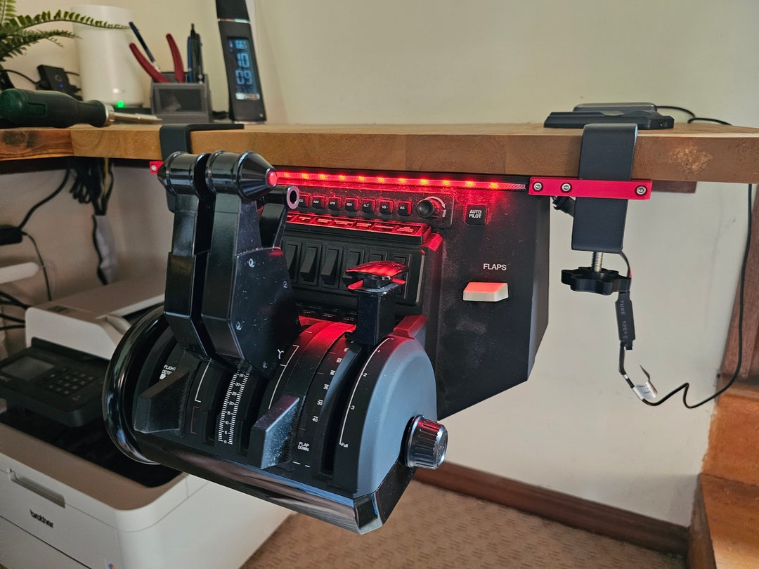 Illuminated Honeycomb Alpha and Bravo Under Desk Mounts (easy Assemble ...