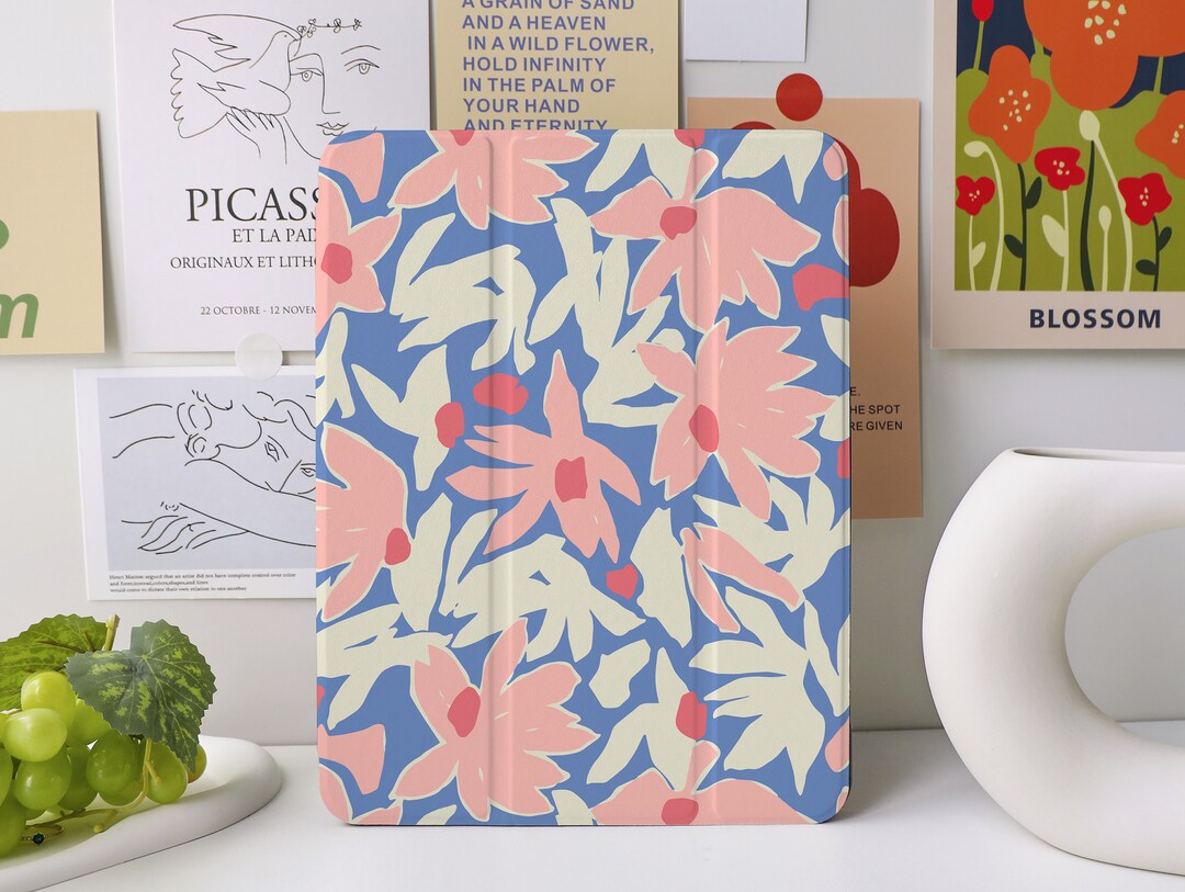 Pink Watercolor Flowers iPad Case for iPad Air 4/5 iPad 10 10.9" 2022 ...