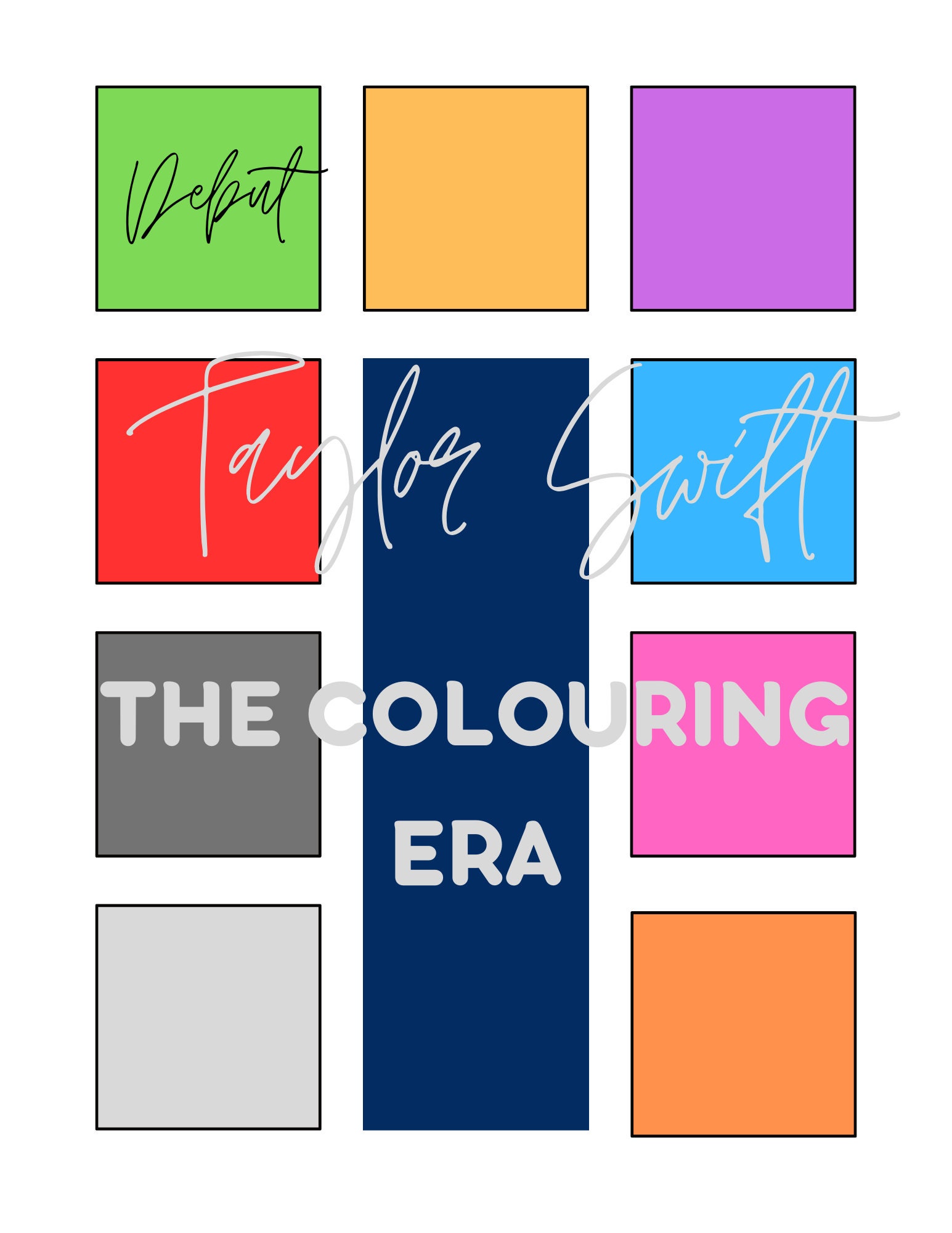 Taylor Swift Eras Tour Colouring Book Debut Edition - Etsy