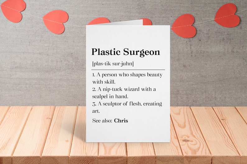 Personalized Plastic Surgery Graduate Card Plastic Surgery - Etsy