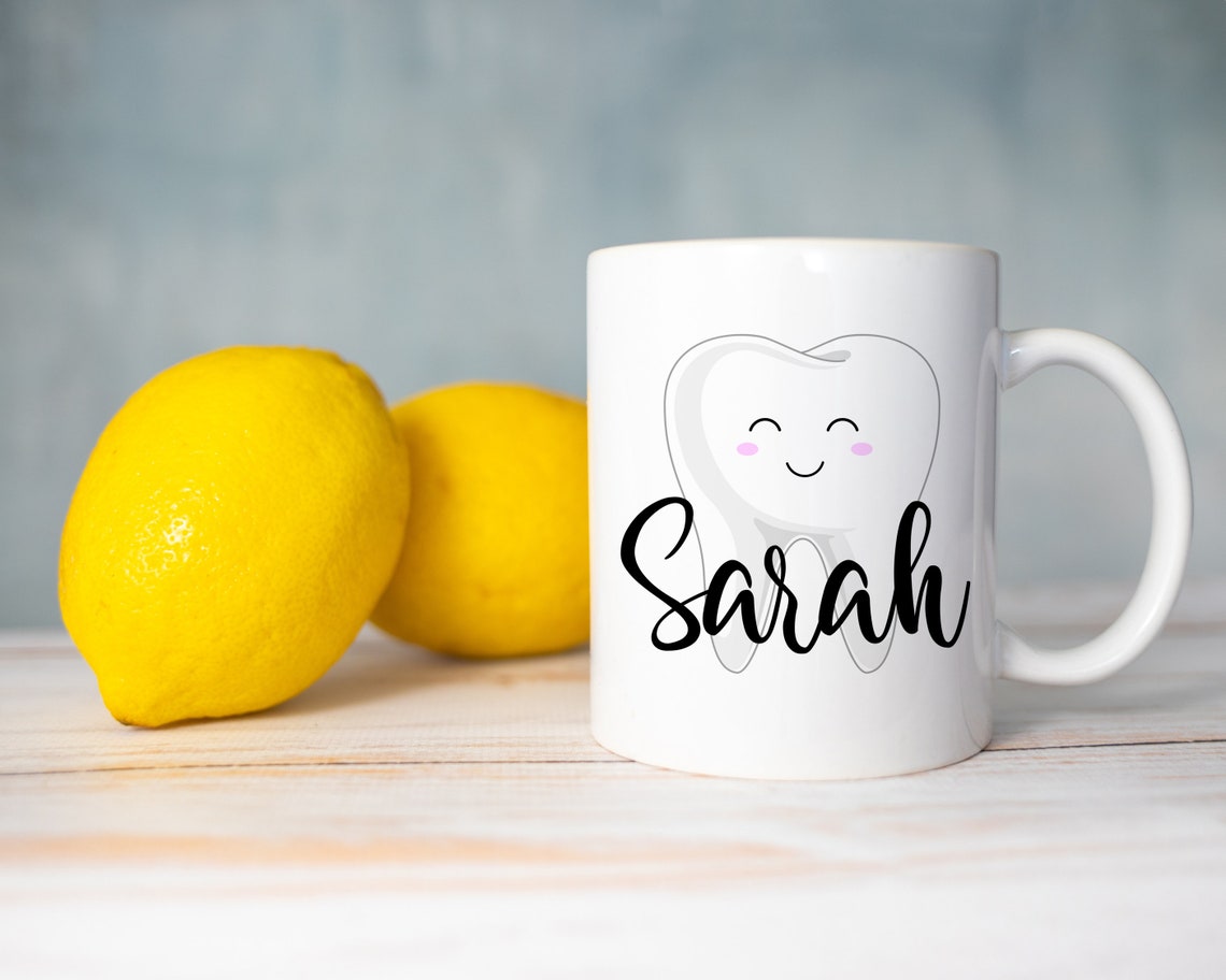 Personalized Tooth Dentist Mug, Dental Assistant Custom Gift, Dental ...
