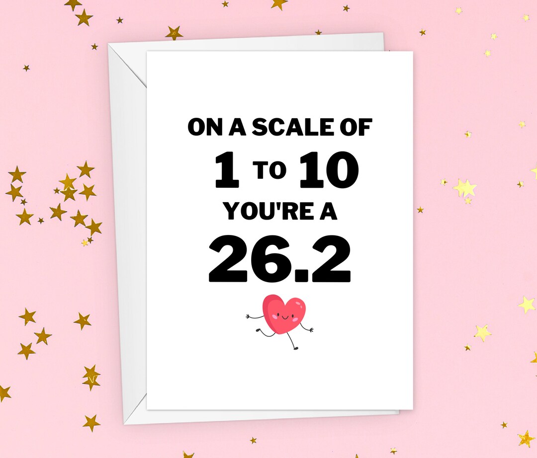 Running Valentine Card, Valentines Day Card for Runner, Marathon Runner ...