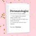 Personalized Dermatologist Birthday Card, Derma Dr Definition Gift ...