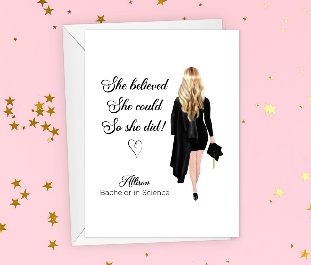 Personalized Graduation Daughter Card Granddaughter - Etsy