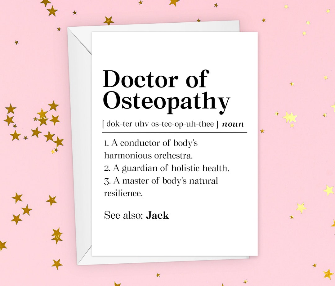 Personalized Doctor of Osteopathic Medicine Graduate Card, Custom ...