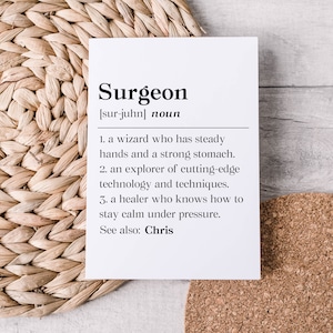 Personalized Surgery Resident Card, Surgery Graduation Gift, Match Day ...