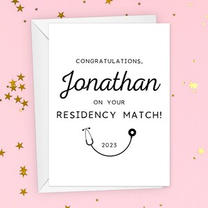 Personalized Congrats New Doctor Card Residency Match Gift - Etsy