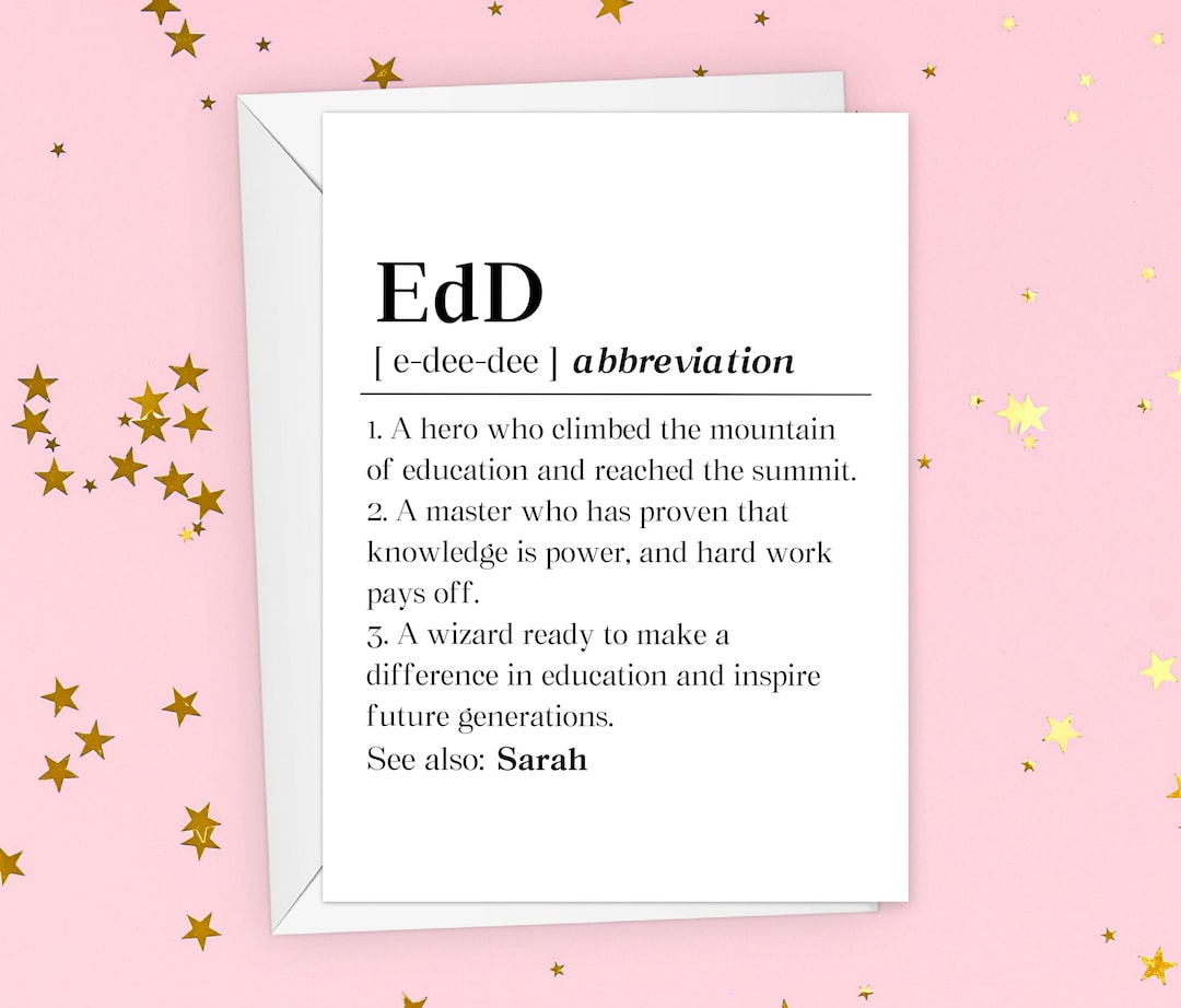 Personalized Edd Graduation Card, Custom Doctor of Education Graduate ...