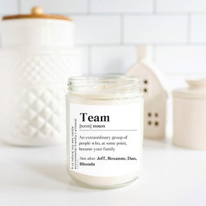 Team Definition Candle Personalized Employees Gift Small - Etsy