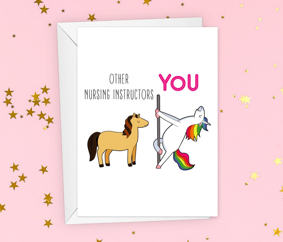 Nursing Instructor Card, Nurse Greeting Card, Funny Nursing Instructor ...