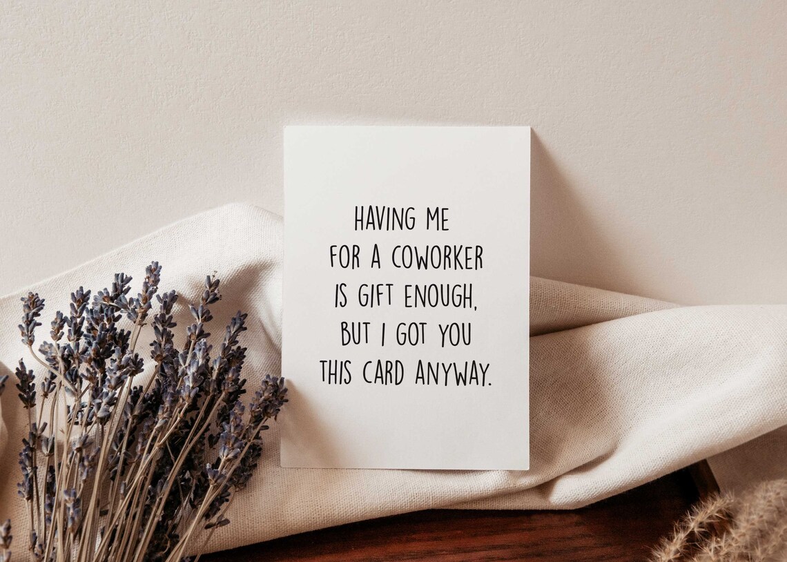 Funny Coworker Greeting Card Card From Employee Gift for - Etsy