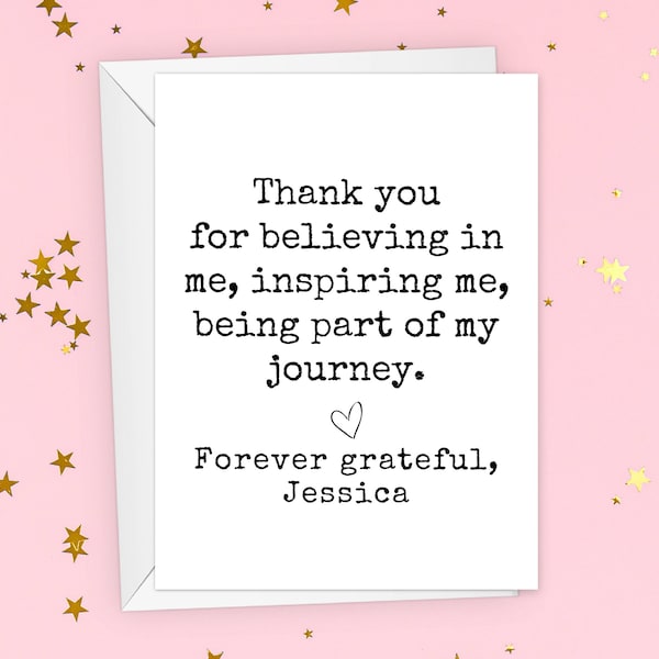 Mentor Thank You Card - Etsy