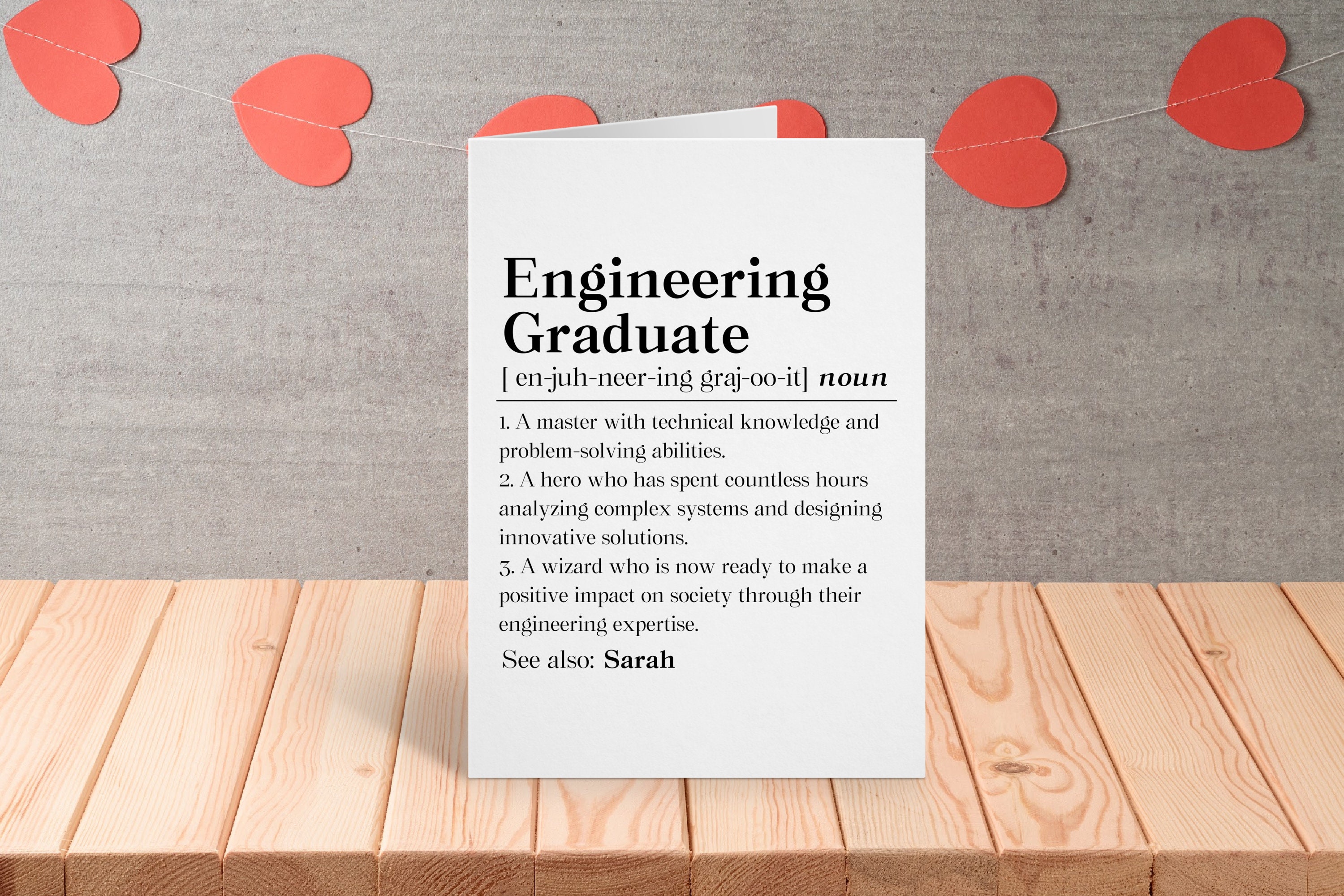Personalized Engineer Graduation Card, Custom Engineering Graduate Gift ...