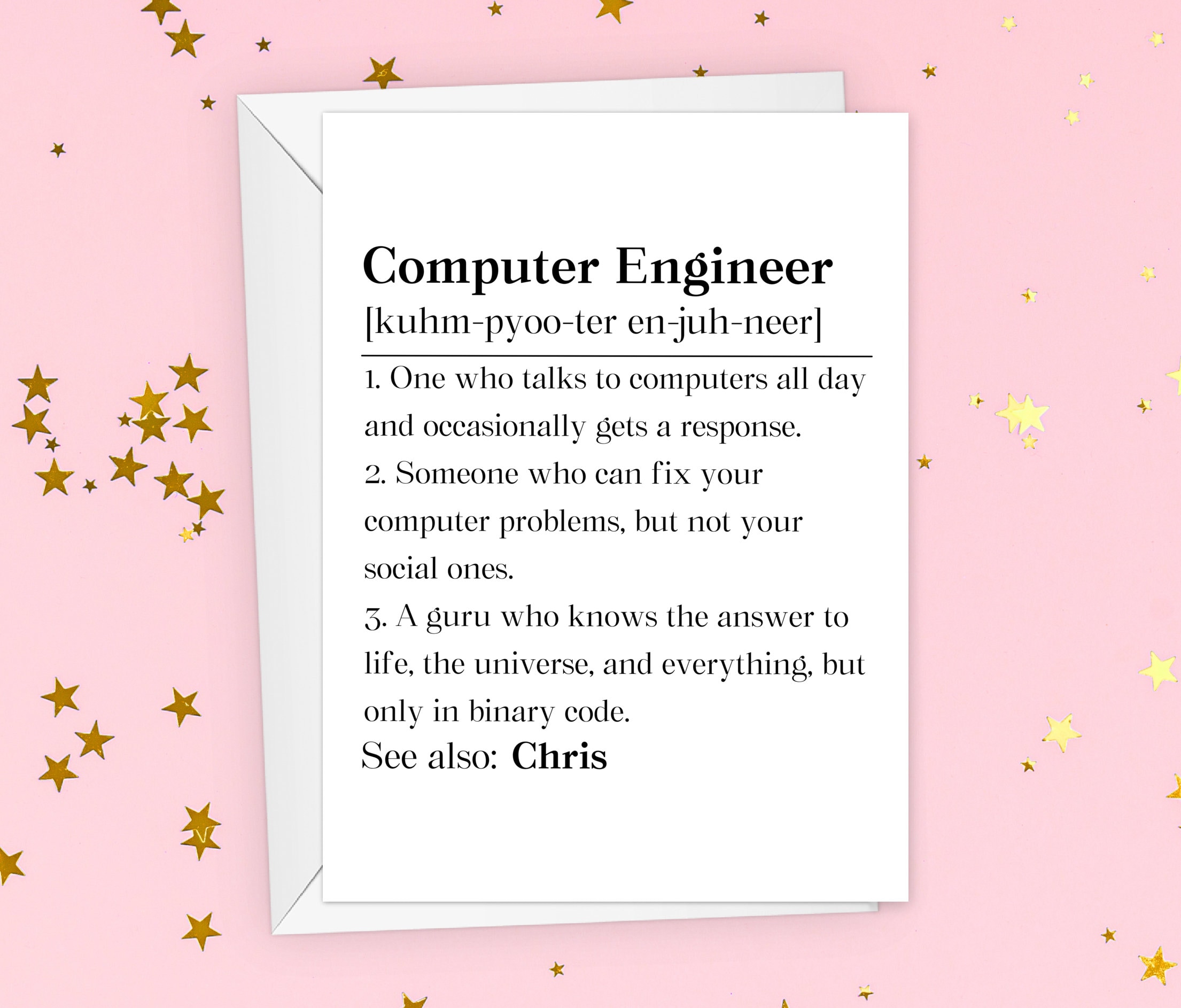 Personalized Computer Engineer Birthday Card Custom Computer - Etsy