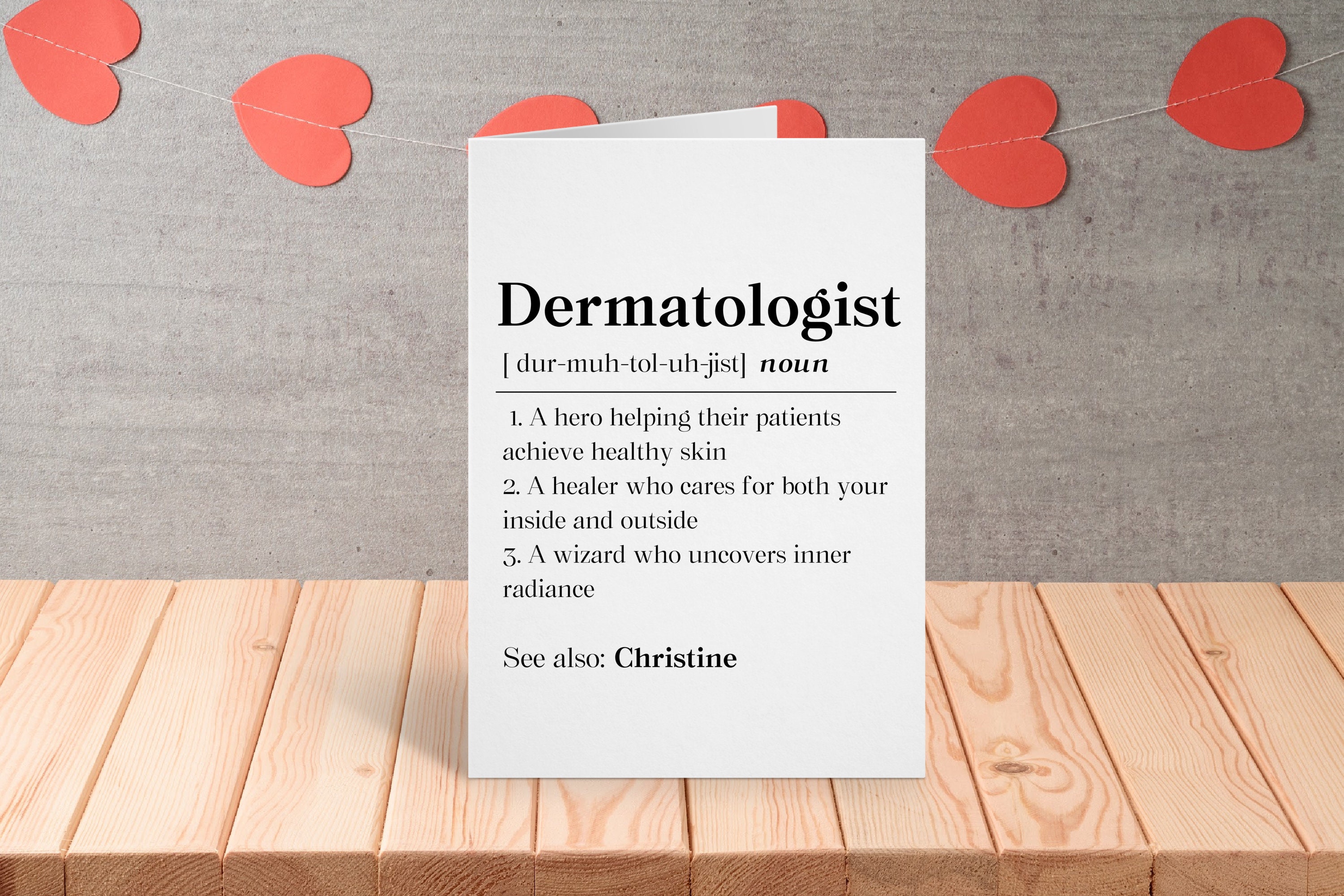 Personalized Dermatologist Birthday Card, Derma Dr Definition Gift ...