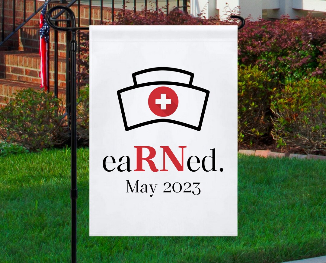 Nurse Graduation Garden Flag, Luxury Yard Gifts, Empowering Nurse ...