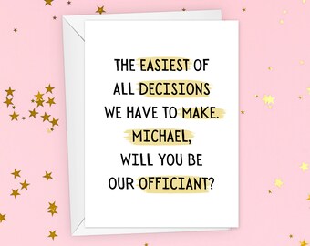 Officiant Proposal Card Funny - Etsy