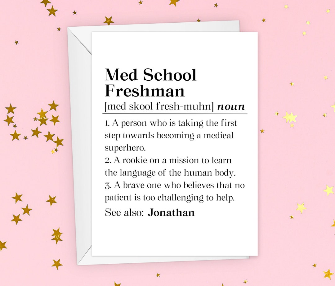 Personalized Daughter Med School Admission Card, Medical School ...