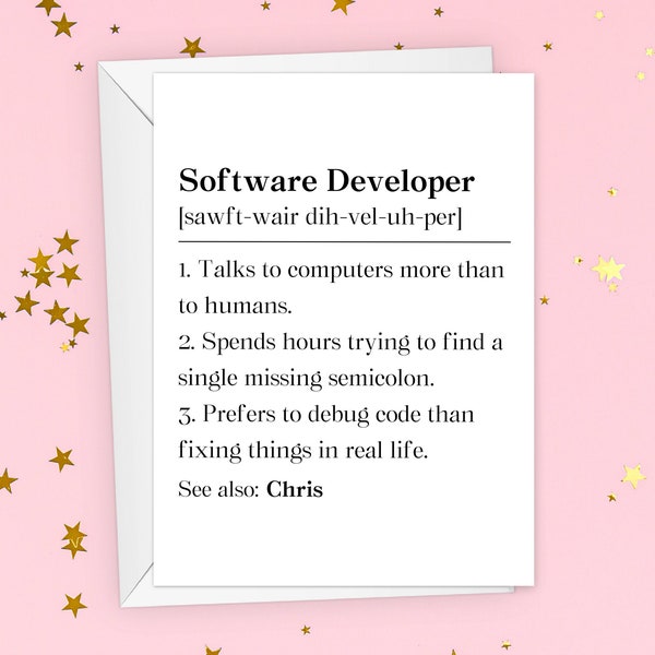 Developer Birthday Card - Etsy
