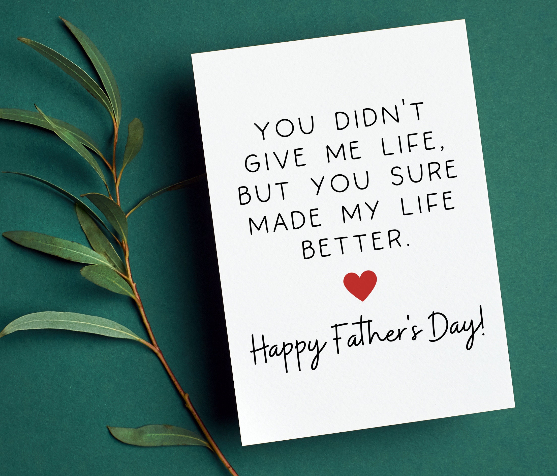 Personalized Happy Father's Day for Stepdad Card, Custom Step Dad ...