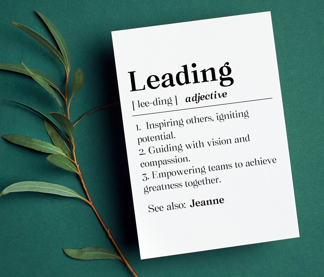 Personalized Leader Birthday Card, Custom Leadership Gift, Manager ...