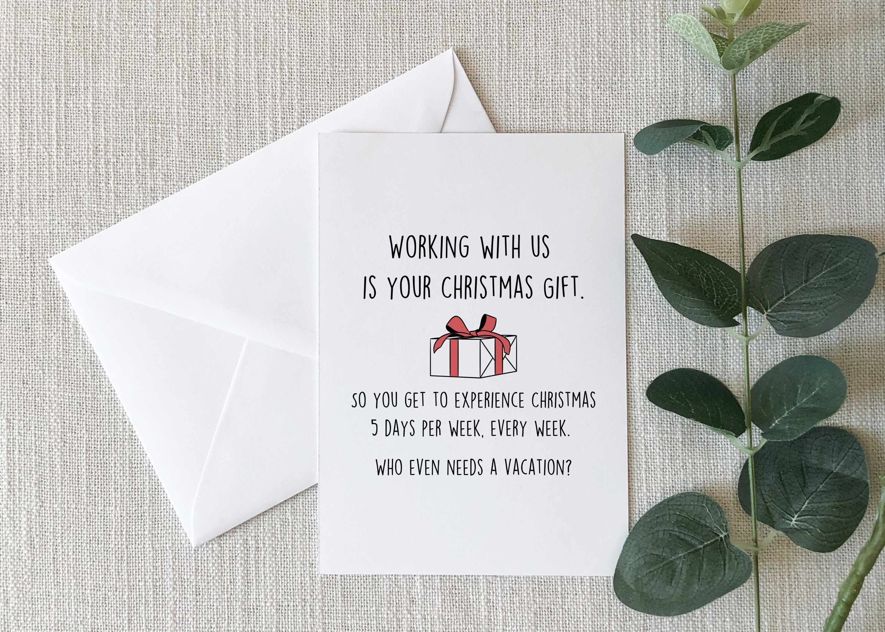 For Coworker Christmas Card, From Boss to Employee Card, Great Work ...