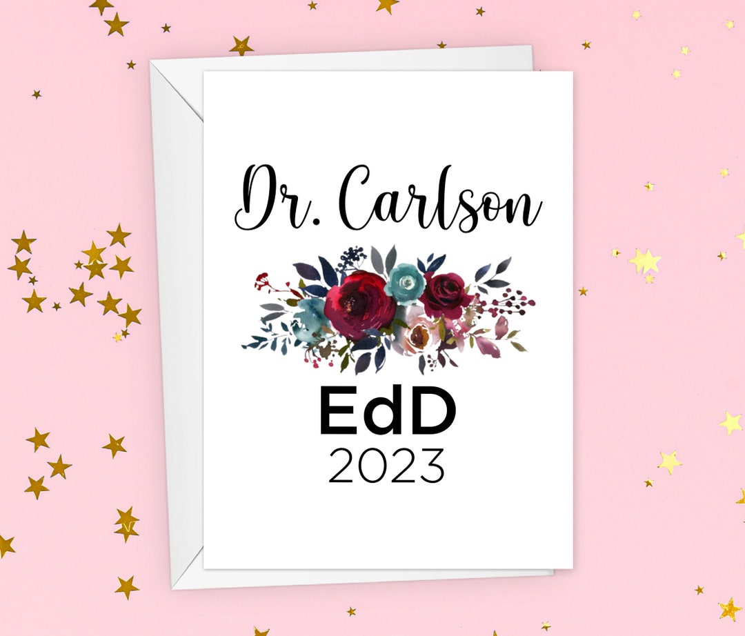 Personalized Edd Graduation for Her Card Edd Graduate Women - Etsy