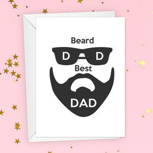 Beard Dad Card, Fathers Day Beard Gift, Funny Fathers Day for Father ...