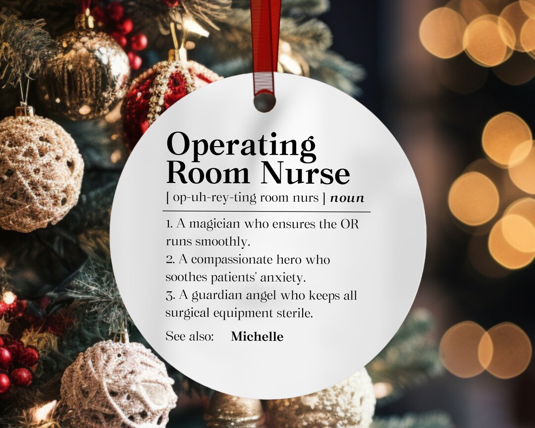 Personalized Operating Room Nurse Ornament, Custom Operating Room ...